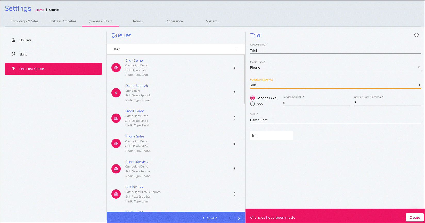 Creating queues | Puzzel Help Centre